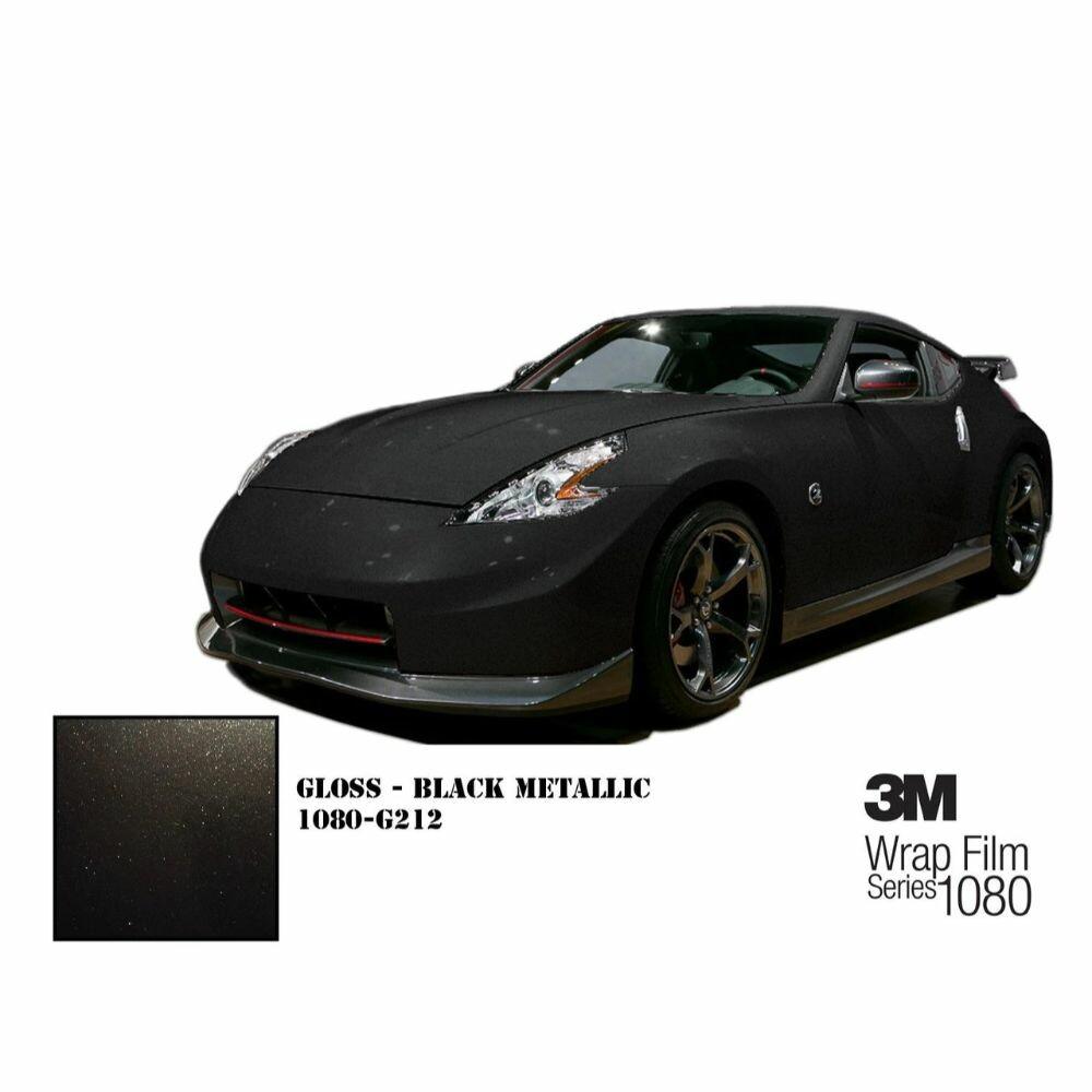 3M 1080 / 2080 SCOTCHPRINT GLOSS BLACK METALLIC VINYL WRAP | G212 ...